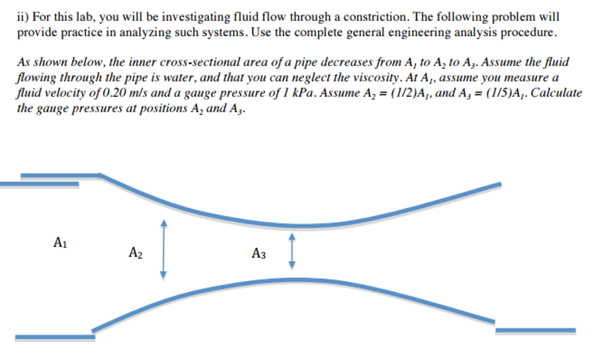 Solved For this lab, you will be investigating fluid flow | Chegg.com