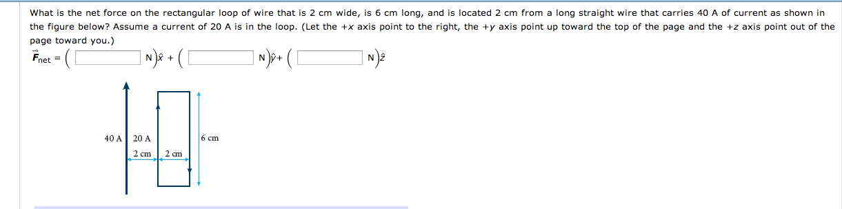 Solved What is the net force on the rectangular loop of wire | Chegg.com