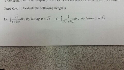 Solved Extra Credit: Evaluate the following integrals | Chegg.com