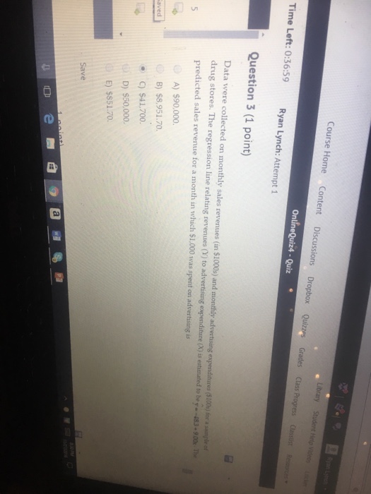Solved Data were collected on monthly sales revenues (in | Chegg.com