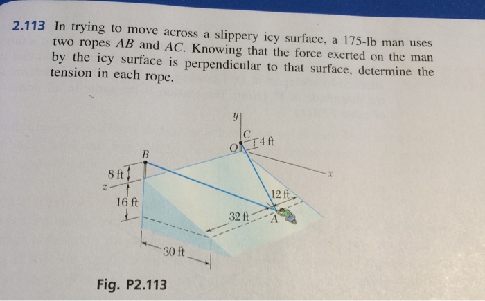 Solved In trying to move across a slippery icy surface, a | Chegg.com
