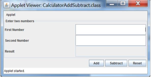 Solved Write A Calculator Applet That Calculates The