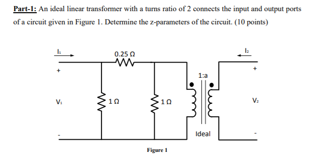 Solved Part-l: An ideal linear transformer with a turns | Chegg.com