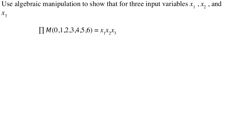 Solved Use algebraic manipulation to show that for three | Chegg.com
