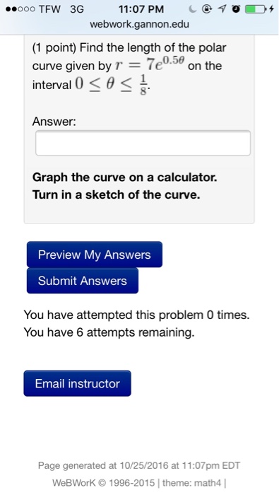 Solved Find the length of the polar curve given by r = | Chegg.com