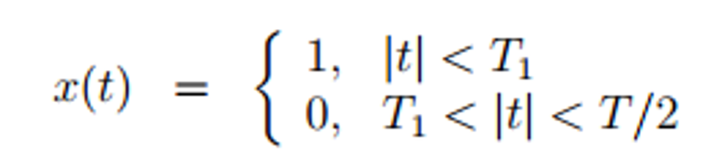 Solved the periodic square wave is defined over one period | Chegg.com