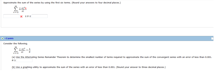 Solved Approximate the sum of the series by using the first | Chegg.com