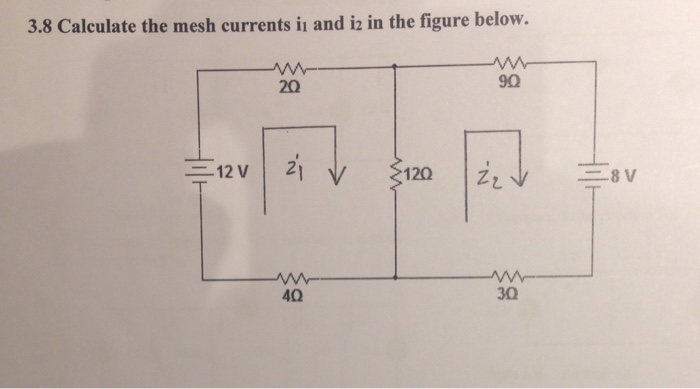 Solved Calculate the mesh currents i_1 and i_2 in the figure | Chegg.com