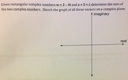 Solved Given rectangular complex numbers W = 2 - 4i and z = | Chegg.com