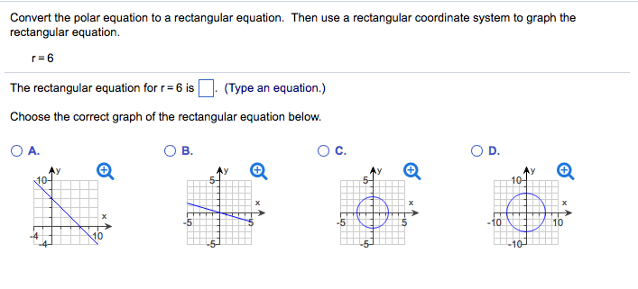 Solved Convert the polar equation to a rectangular equation. | Chegg.com