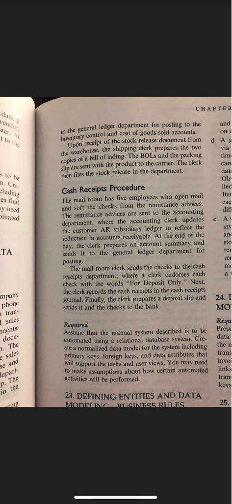 Solved 22, DEFINING ENTITIES AND DAT MODELING-SALES ORDER | Chegg.com