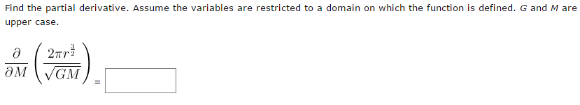 Solved Find the partial derivative. Assume the variables are | Chegg.com