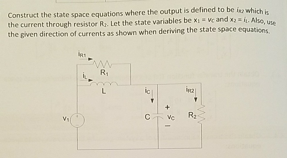 Solved Construct the state space equations where the output | Chegg.com