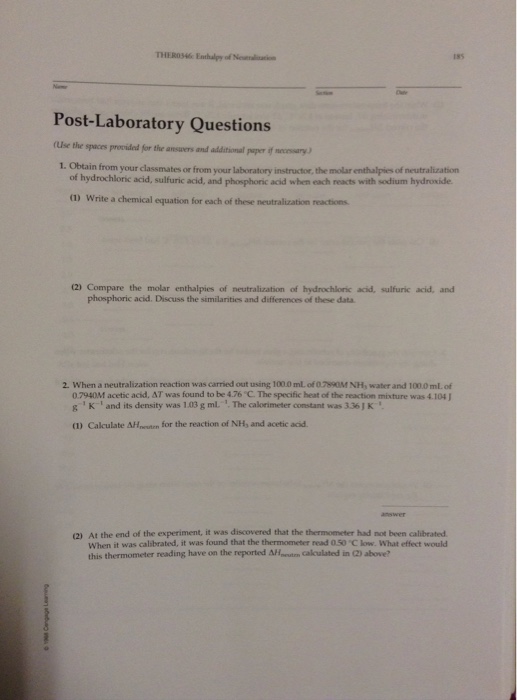 Solved Hi. Please I need help on the post questions for the | Chegg.com