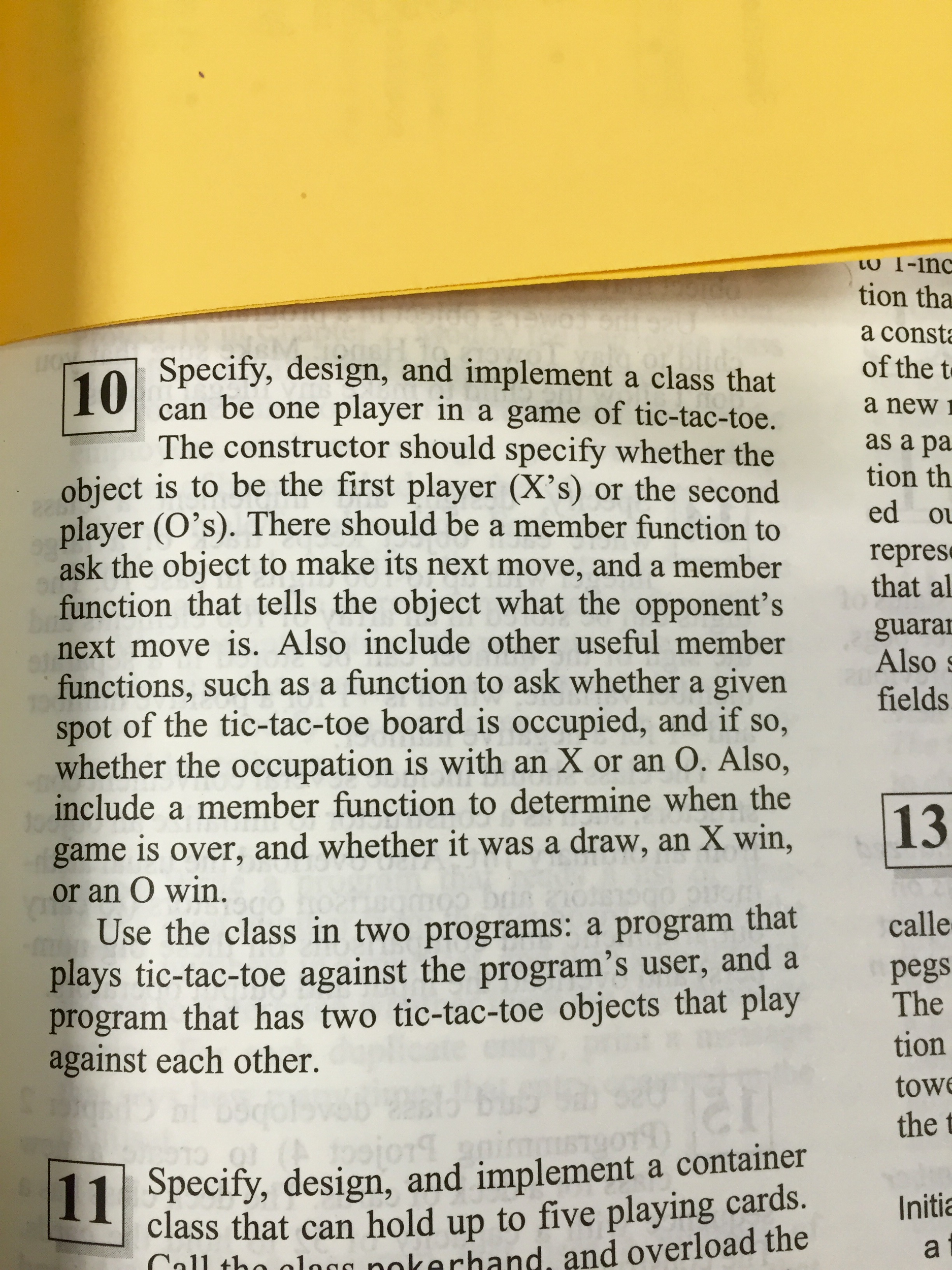 Solved Specify Design And Implement A Class That Can Be 