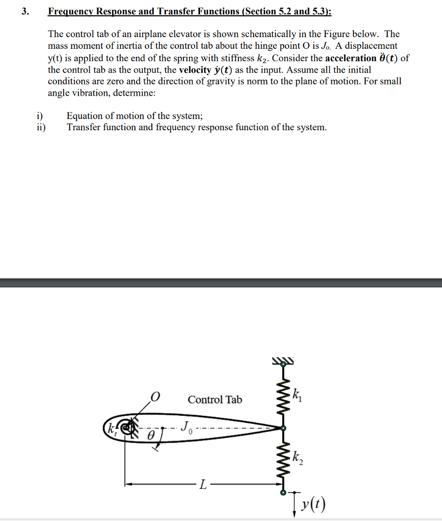 Solved 3. Frequency Response and Transfer Functions (Section | Chegg.com