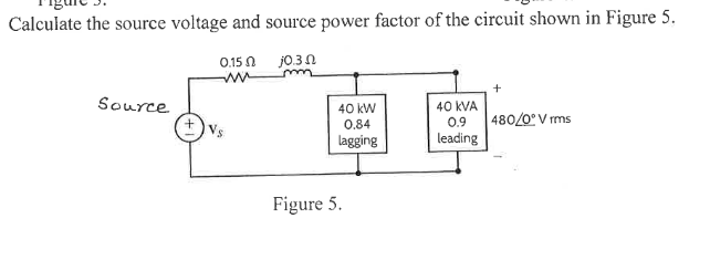 Solved gure 3. Calculate the source voltage and source power | Chegg.com