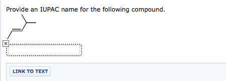Solved Provide an IUPAC name for the following compound LINK | Chegg.com