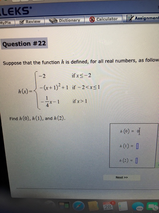 Solved Suppose that the function h is defined, for all real | Chegg.com