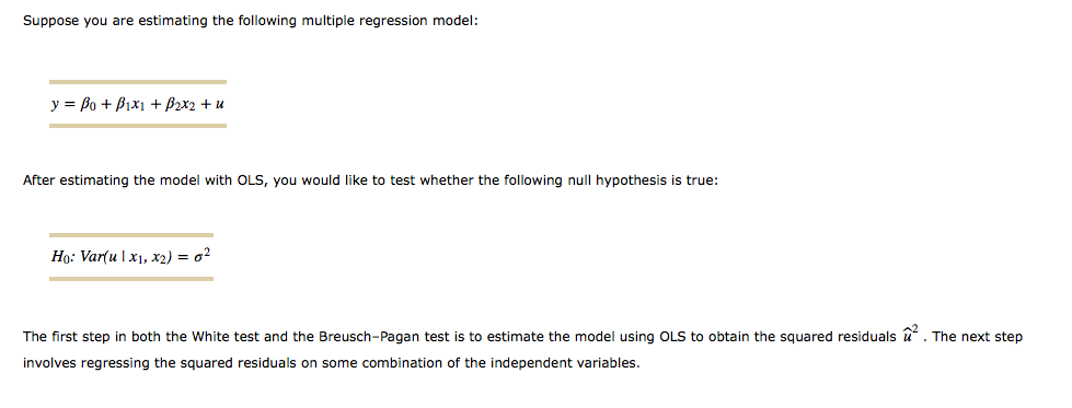 Solved Suppose you are estimating the following multiple | Chegg.com