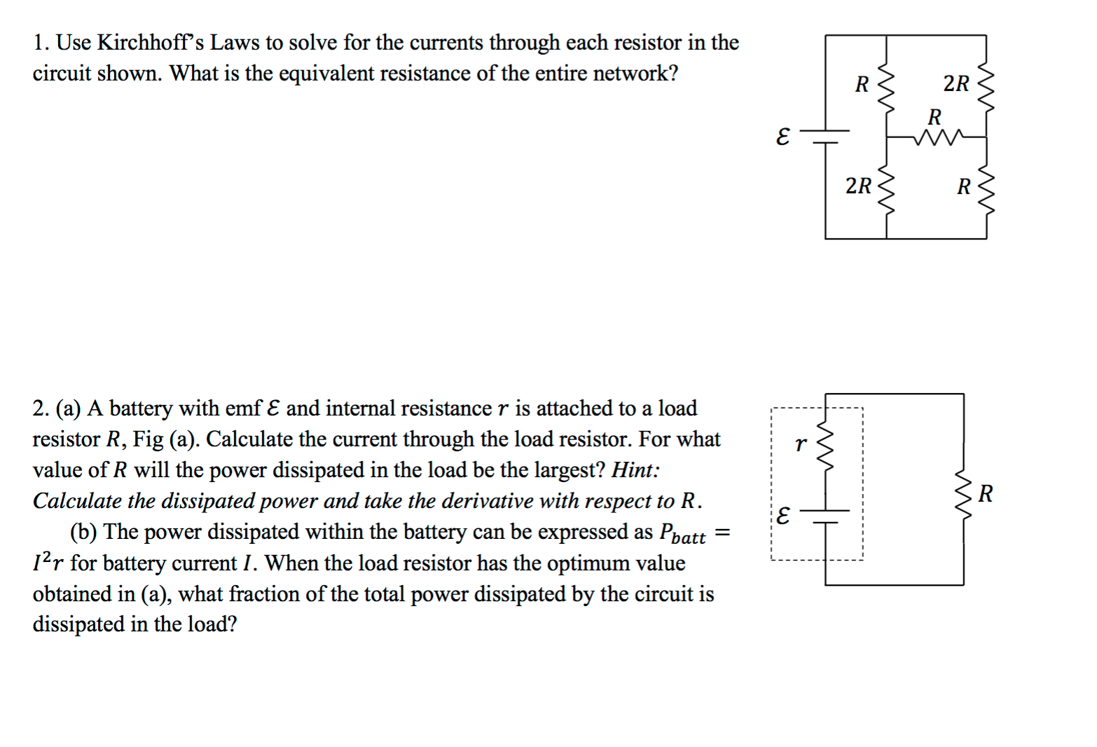 Solved Use Kirchhoff s Laws to solve for the currents | Chegg.com
