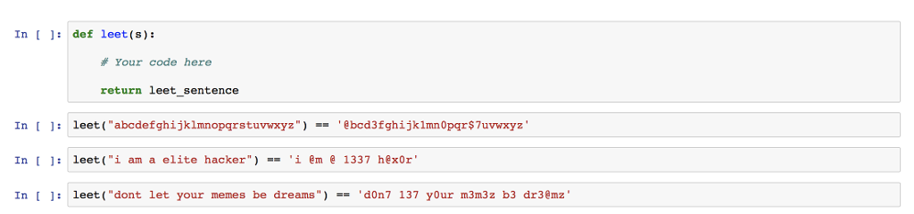 Solved Write a function that translates an English sentence | Chegg.com