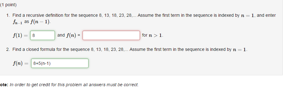 Solved Find a recursive definition for the sequence 8, 13, | Chegg.com