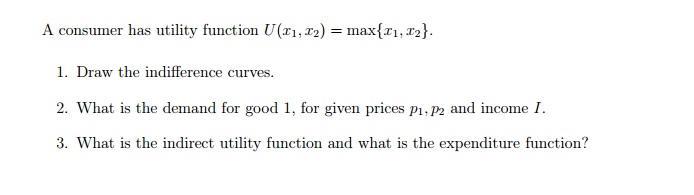 Solved A consumer has utility function U(x_1, x_2) = | Chegg.com