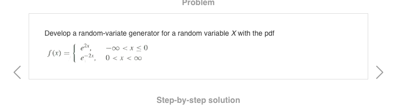 Solved Develop a random-variate generator for a random | Chegg.com
