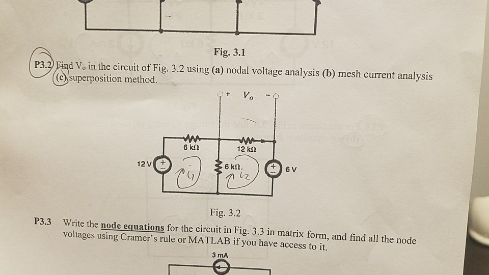 Solved Find V_0 in the circuit of Fig. 3.2 using (a) nodal | Chegg.com