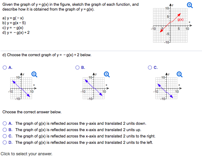 Solved Given the graph of y=g(x) in the figure, sketch the | Chegg.com