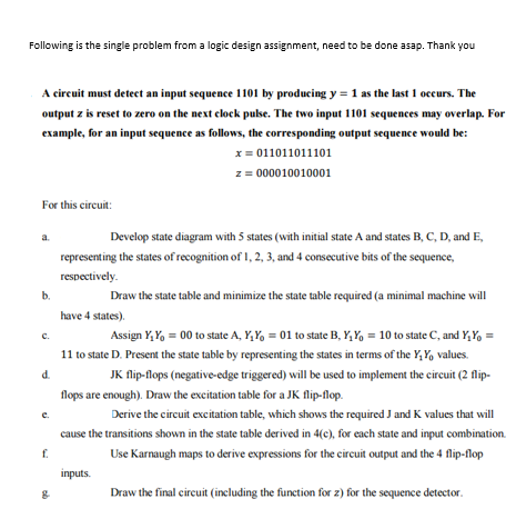 Solved Following is the single problem from a logic design | Chegg.com