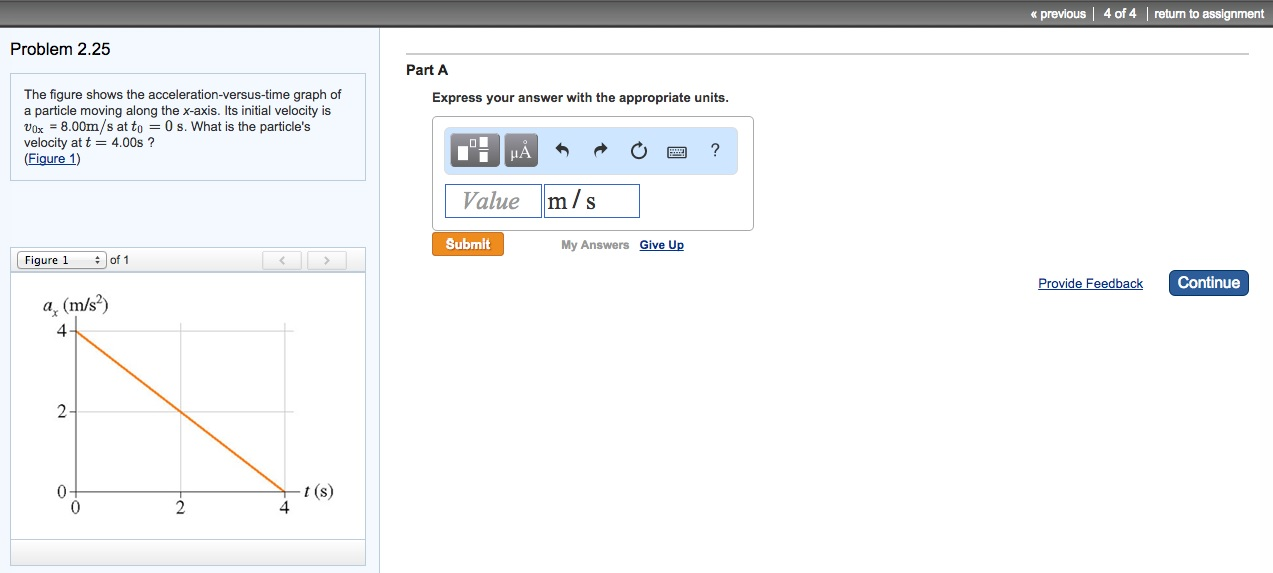 Solved The figure shows the acceleration-versus-time graph | Chegg.com
