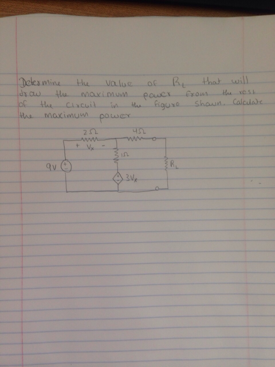 Solved Determine the value of RL that will draw the maximum | Chegg.com