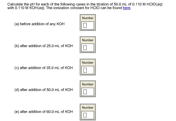 Solved Calculate the pH for each of the following cases in | Chegg.com