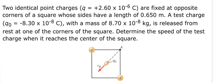 Solved Two identical point charges (q = +2.60 x 10-6 C) are | Chegg.com