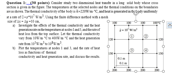 Solved Question 1:(30 points) Consider steady | Chegg.com Solved Question 1:(30 points) Consider steady | Chegg.com