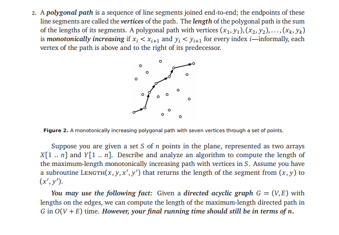 2. A polygonal path is a sequence of line segments | Chegg.com