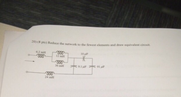 Solved Reduce the network to the fewest elements and draw | Chegg.com