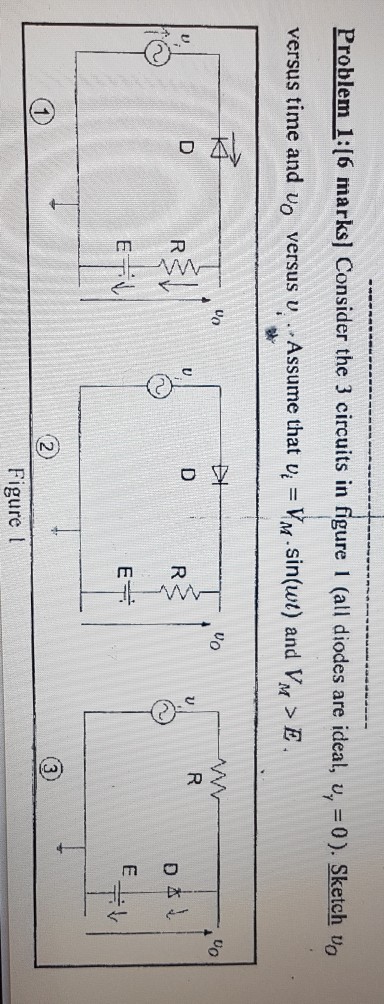 Solved Problem 1:16 marks] Consider the 3 circuits in figure | Chegg.com