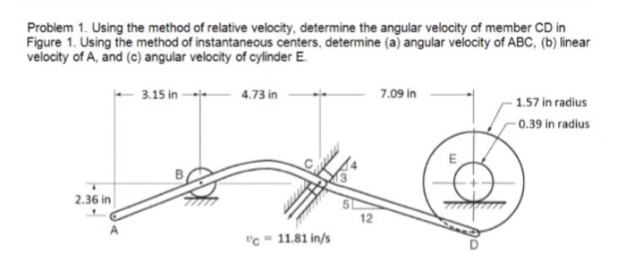 Solved Using the method of relative velocity, determine the | Chegg.com