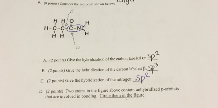 Solved Consider the molecule shown below A. Give the | Chegg.com