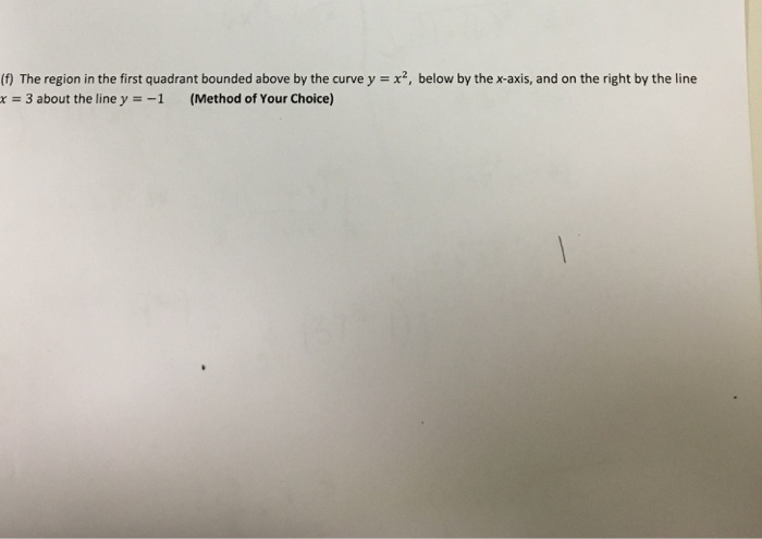Solved The region in the first quadrant bounded above by the | Chegg.com