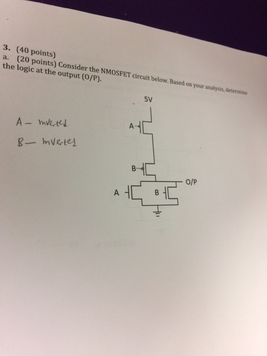 Solved Consider the NMOSFET circuit below. Based on your | Chegg.com