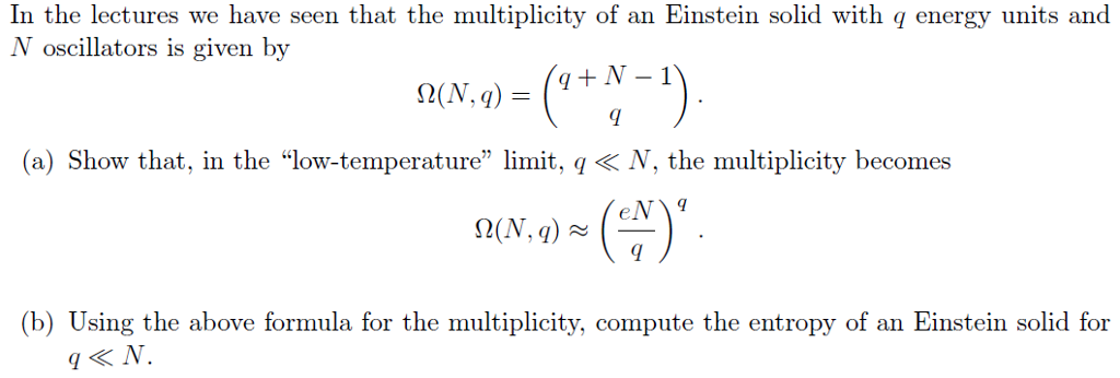 Solved In the lectures we have seen that the multiplicity of | Chegg.com