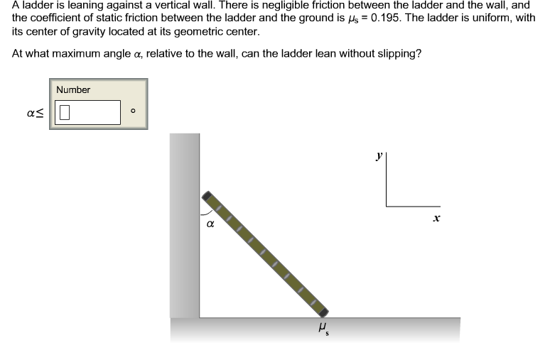 Solved A ladder is leaning against a vertical wall. There is | Chegg.com