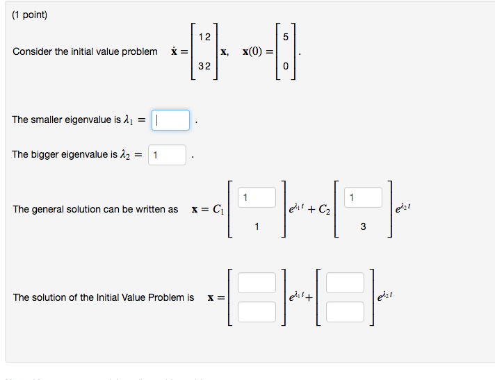 Solved Consider the initial value problem x = [12 32] x, | Chegg.com
