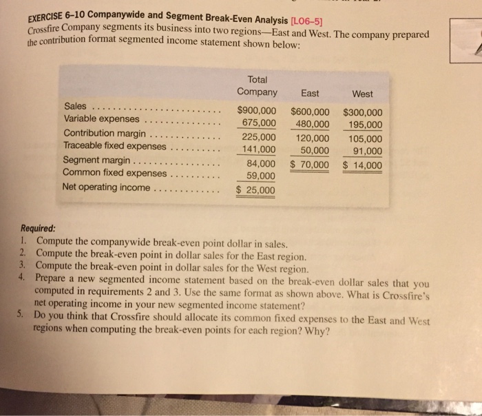 Solved Crossfire Company segments its business into two | Chegg.com