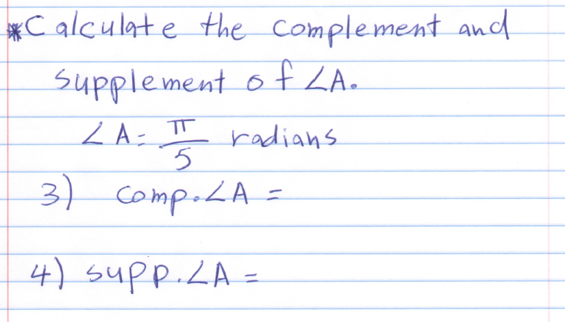 Solved Calculate the complement and supplement of A. | Chegg.com