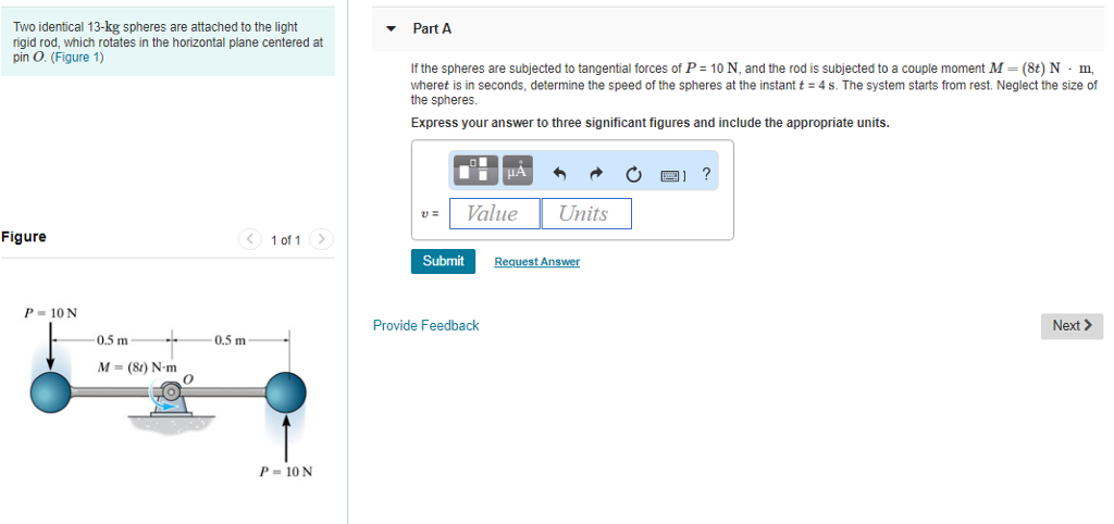 Solved Two identical 13-kg spheres are attached to the light | Chegg.com